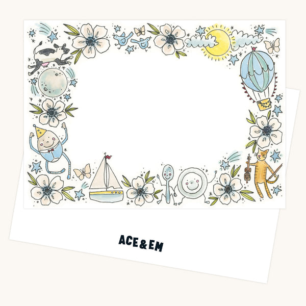 Neutral Baby Shower Border